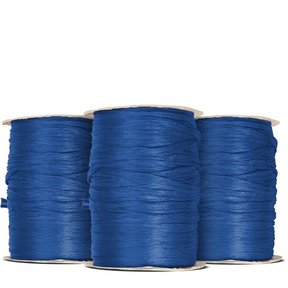 BABCOR Packaging: Royal Blue Matte Rayon Raffia - 100 Yards - Bundle of ...