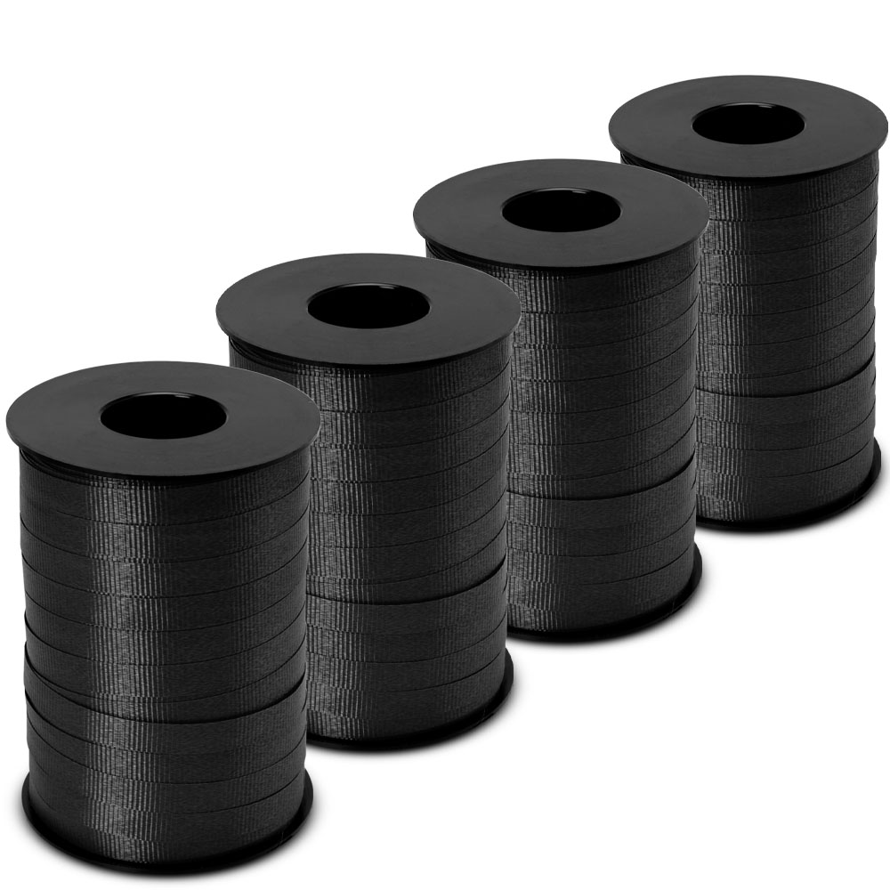 BABCOR Packaging: Black Splendorette Curling Ribbon - 3/8 in. x 250 ...
